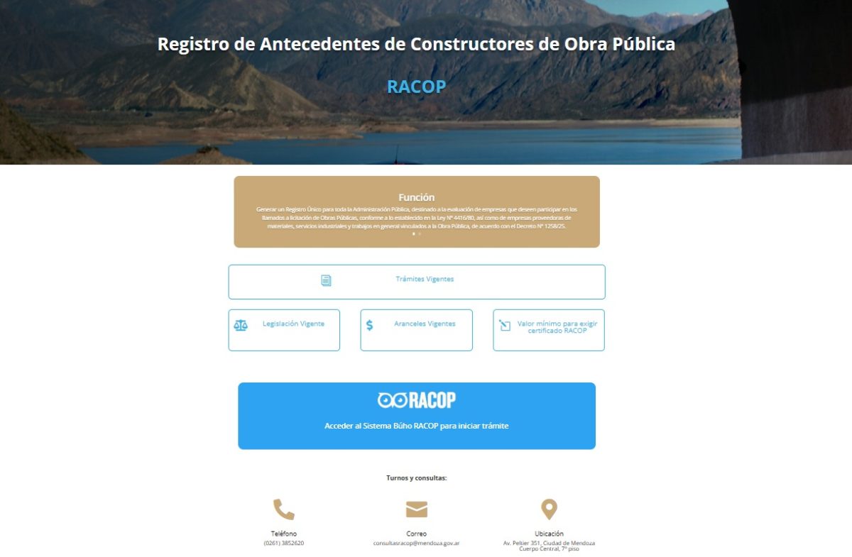 Mendoza digitaliza el Registro de Constructores de Obra Públicacion el ...